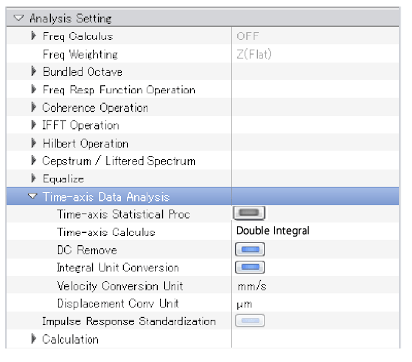 No. 14 about Measurement Displaying time waveform of velocity/displacement