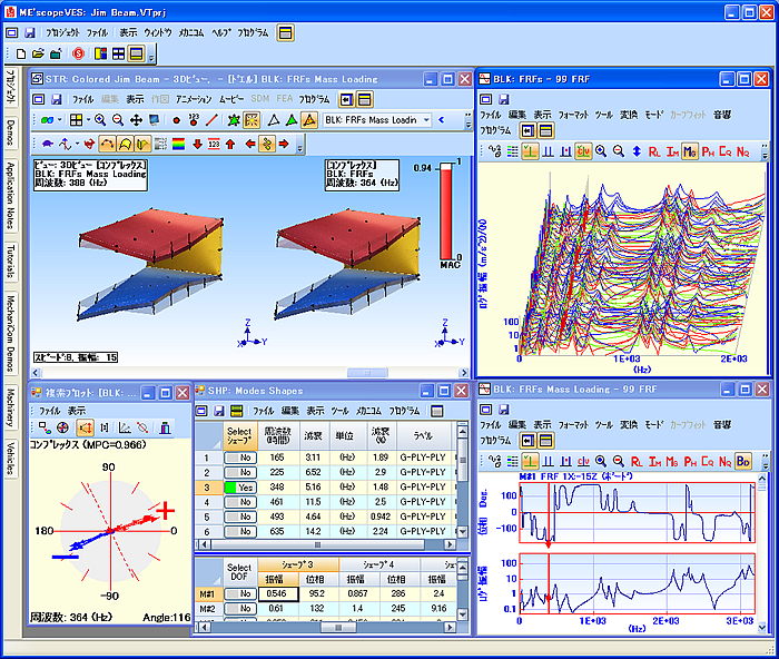 小野測器 - 実験的モード解析システム MEscope